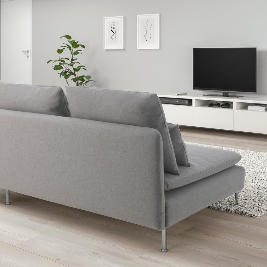 SÖDERHAMN compact 3-seat section, Tonerud grey - IKEA