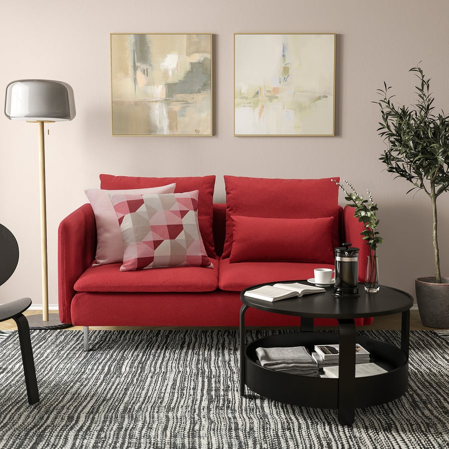 SÖDERHAMN compact 3-seat sofa, Tonerud red - IKEA