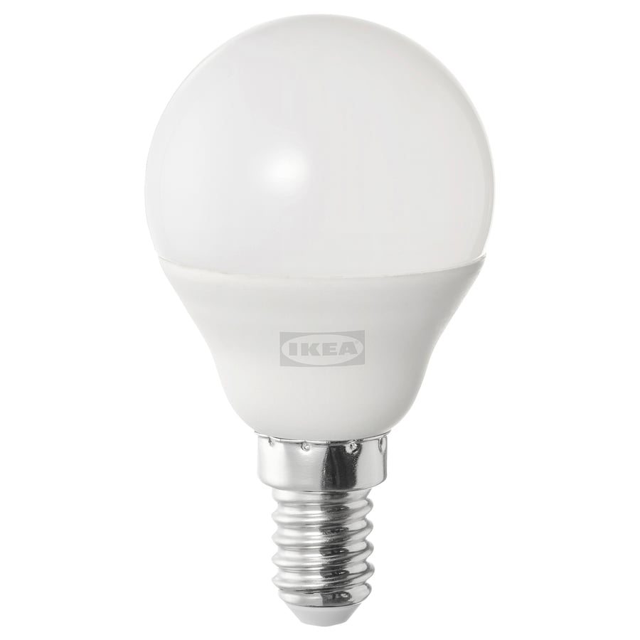 SOLHETTA LED bulb E14 470 lumen, globe opal white, 6000 K - IKEA