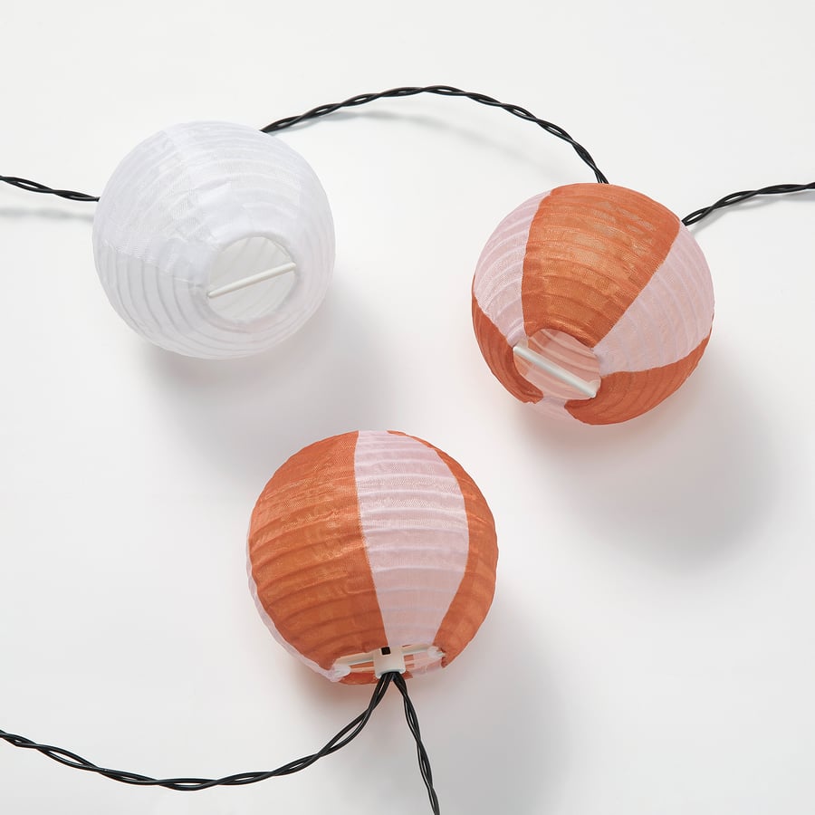 SOLVINDEN LED lighting chain with 24 lights, solar-powered globe/orange ...