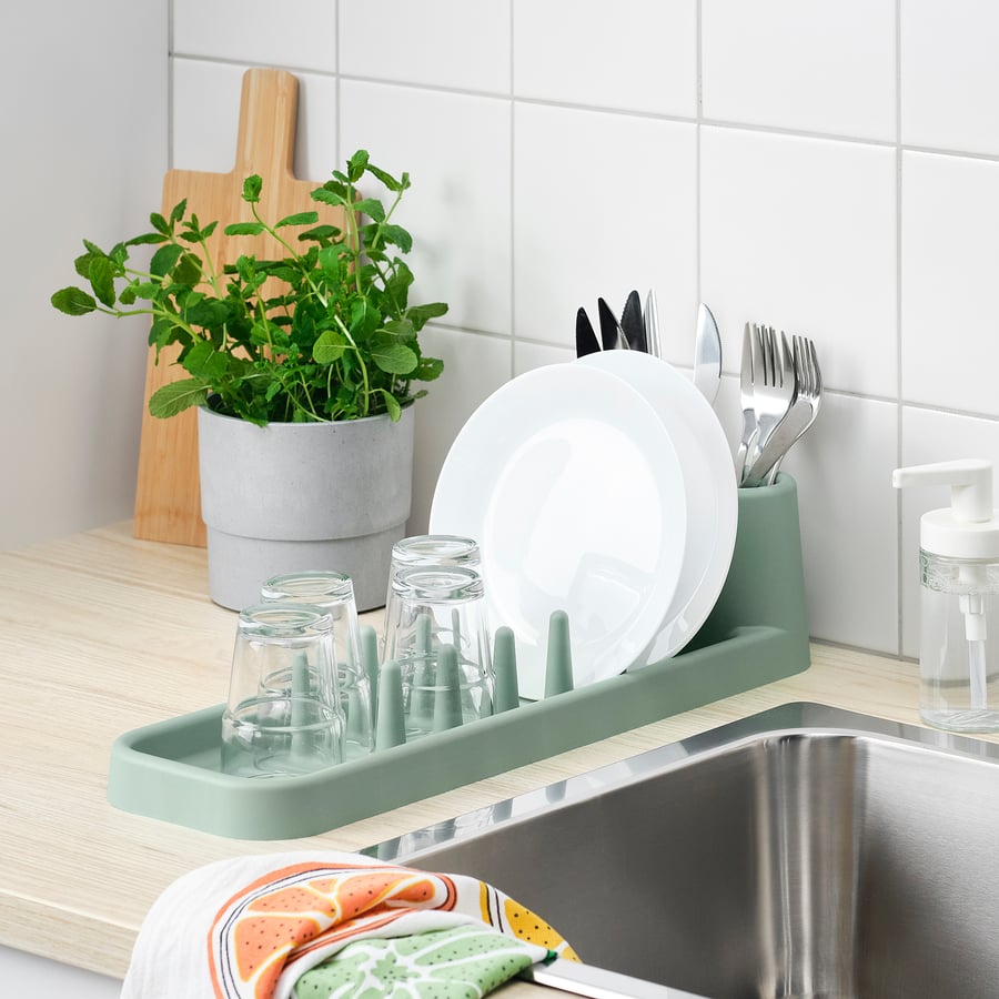STÄMLING dish drainer, light grey-green, 48 cm - IKEA