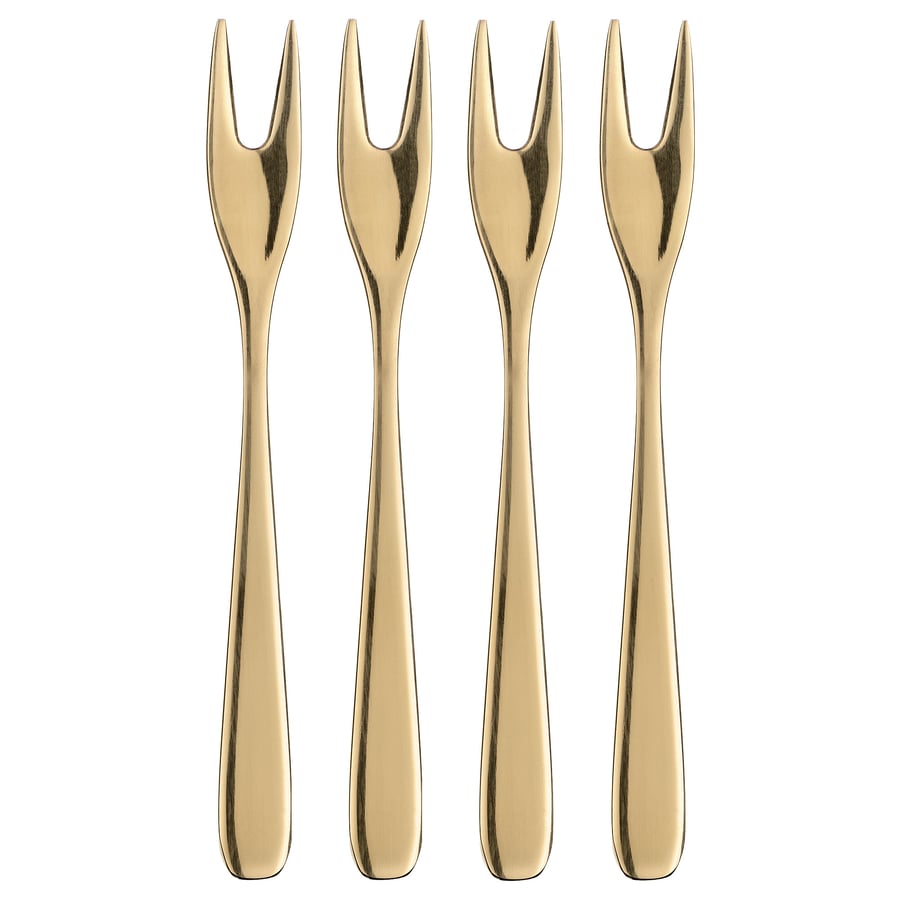 TILLAGD cake/dessert fork, brass-colour, 13 cm - IKEA