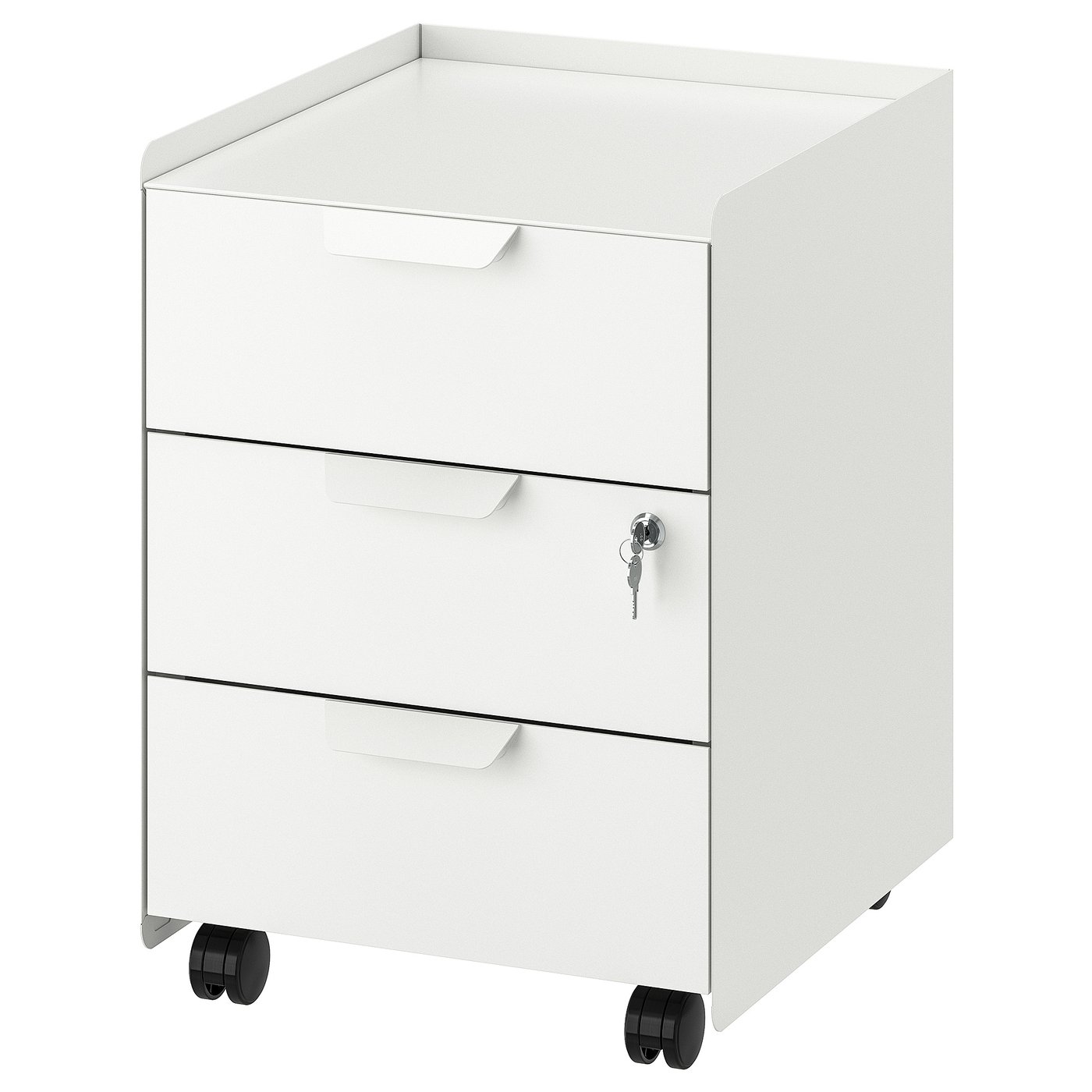 TROTTEN drawer unit w 3 drawers on castors, white - IKEA