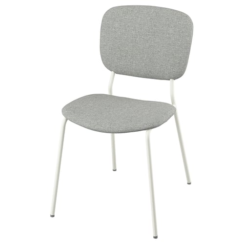 VIHALS chair, white/Tibbleby beige-grey - IKEA