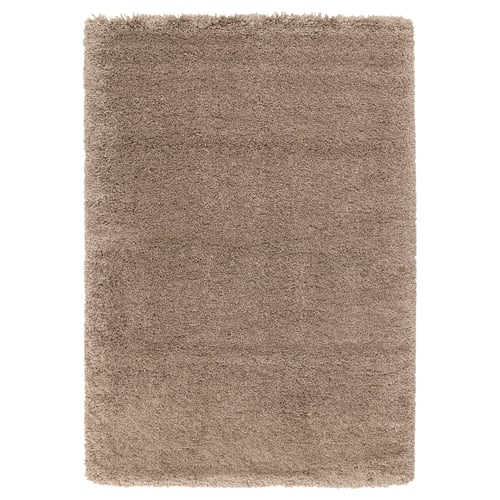 VOLLERSLEV rug, high pile, beige, 133x195 cm - IKEA