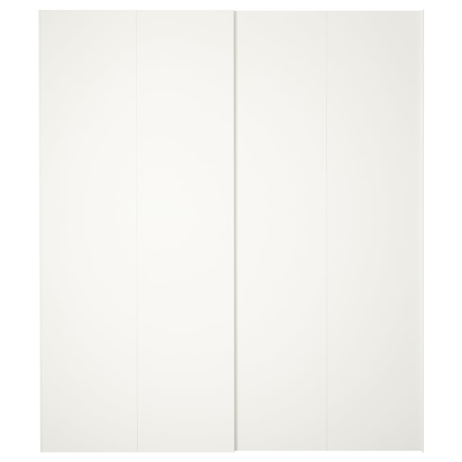 HASVIK ฮัสวีค บานเลื่อนคู่, ขาว, 200x236 ซม. - IKEA