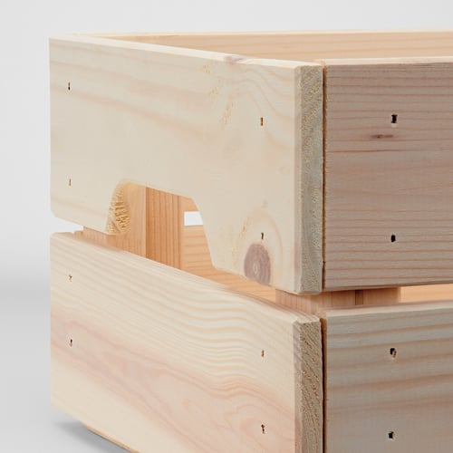 KNAGGLIG คนักกลิก กล่องไม้, ไม้สน, 23x31x15 ซม. - IKEA