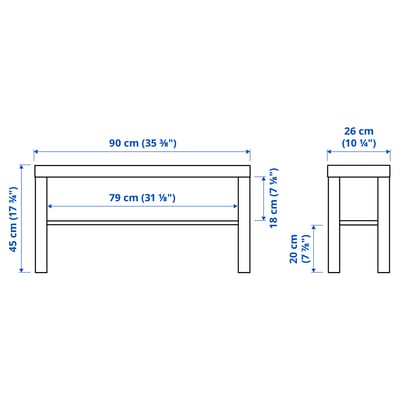 LACK ลัค ตู้วางทีวี, ดำ, 90x26x45 ซม. - IKEA