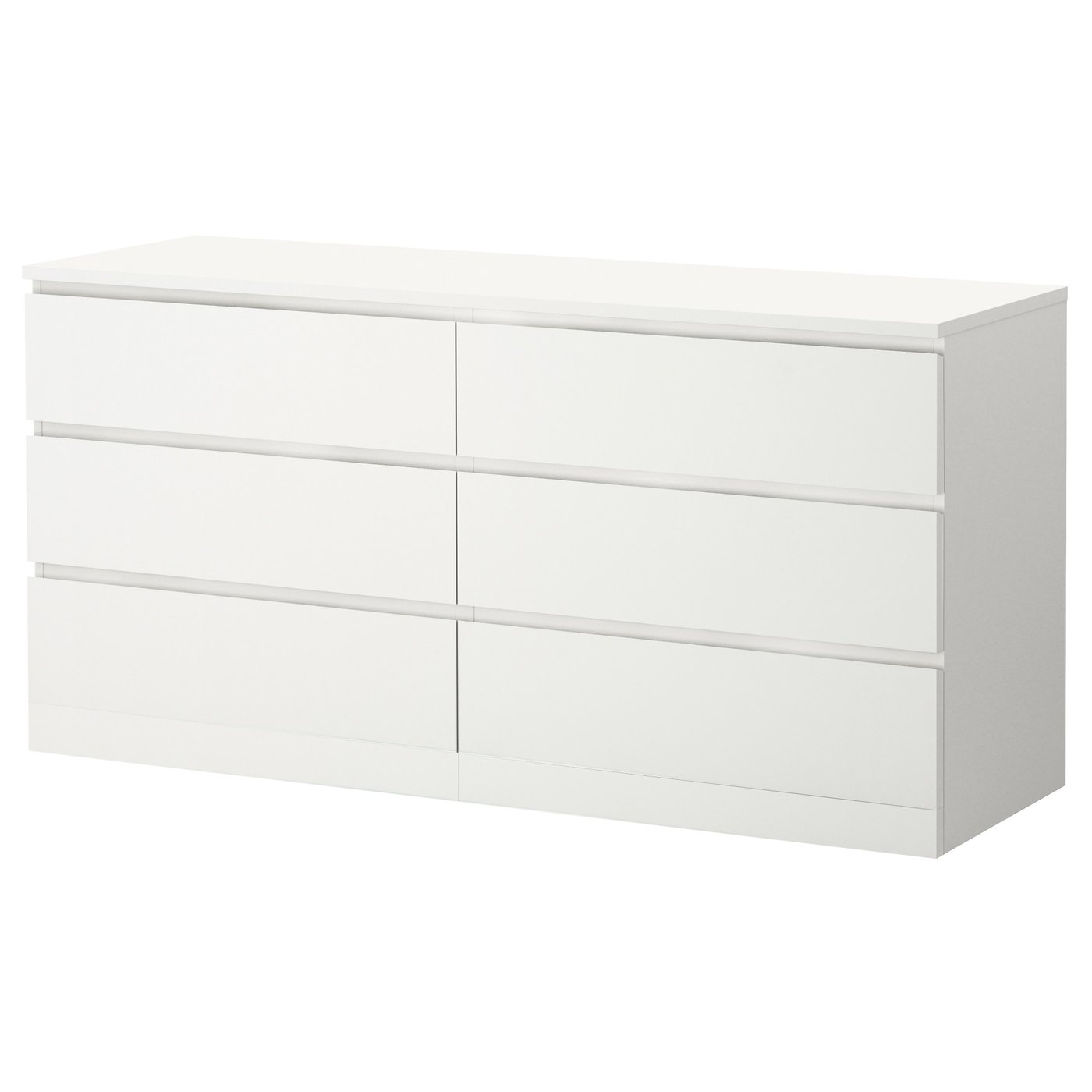 MALM มาล์ม ตู้ 6 ลิ้นชัก, ขาว, 160x78 ซม. - IKEA