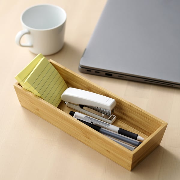 OSTBIT อูสต์บิต ถาดเก็บช้อนส้อม, ไม้ไผ่, 10x26 ซม. - IKEA