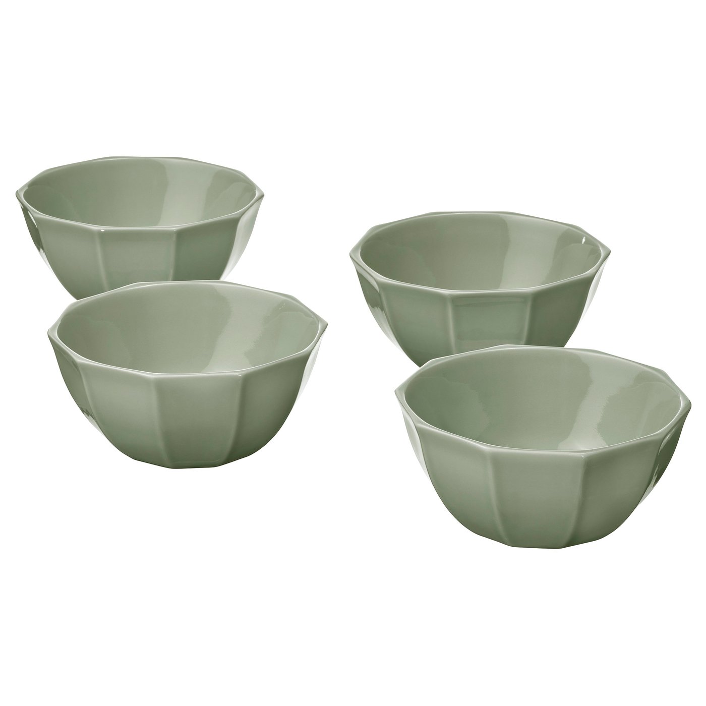 STRIMMIG สตริมมิก ชาม, สโตนแวร์ สีเขียวปนเทาอ่อน, 15 ซม. - IKEA