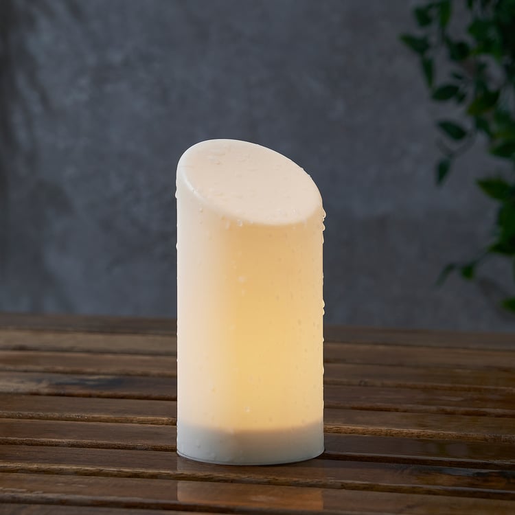 ÄDELLÖVSKOG LED block candle, white/indoor/outdoor, 61/4" - IKEA