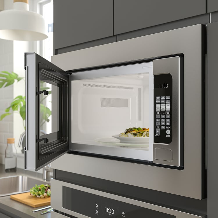 ÄSKEBO built-in microwave, Stainless steel, 30" - IKEA