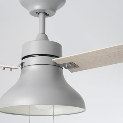 AKTERSTAGAD ceiling fan with light, wood effect gray - IKEA