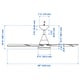 AKTERTOFTER LED ceiling fan with light, dimmable/wood effect silver ...