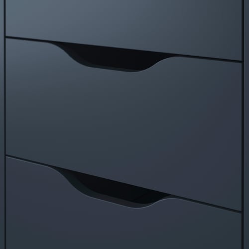 ALEX drawer unit, black-blue, 141/8x271/2" - IKEA