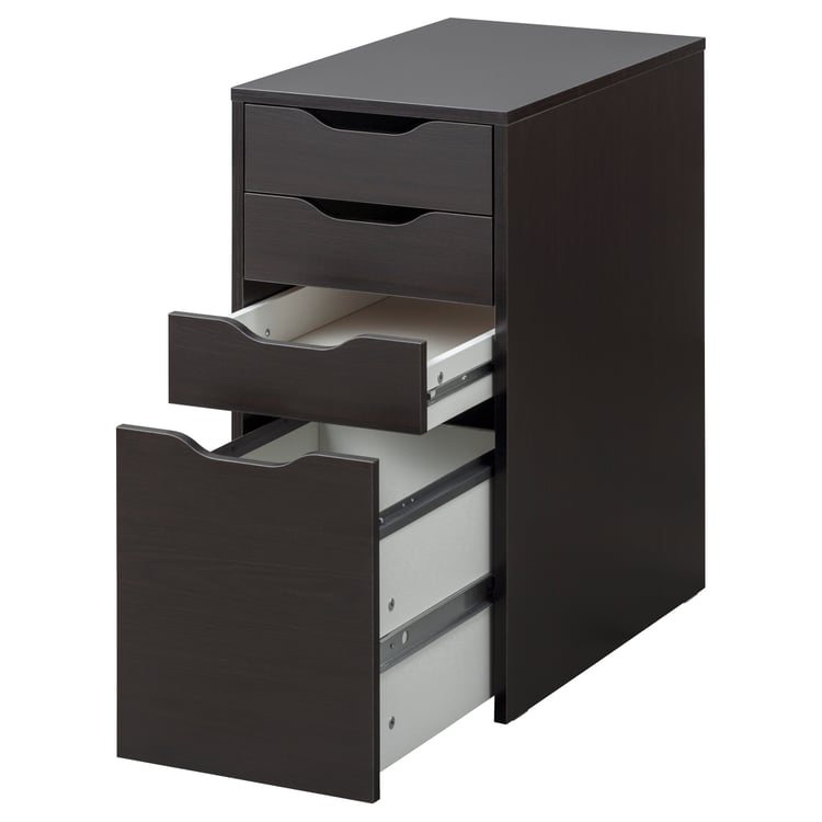 ALEX drawer unit/drop file storage, black-brown, 141/8x271/2" - IKEA