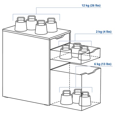 ALEX drawer unit/drop file storage, white, 141/8x271/2" - IKEA