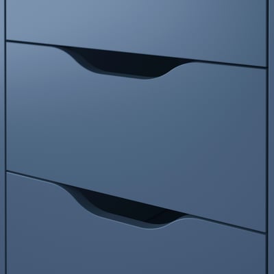 ALEX drawer unit on casters, black-blue, 141/8x297/8" - IKEA US