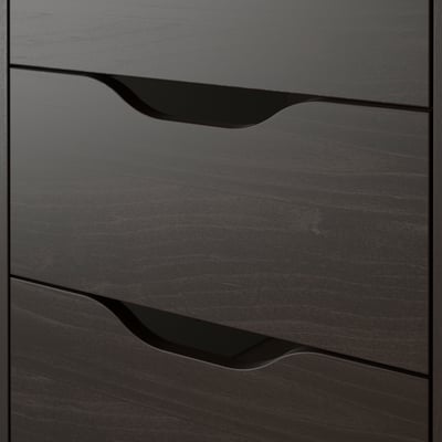 ALEX drawer unit on casters, black-brown, 141/8x297/8" - IKEA