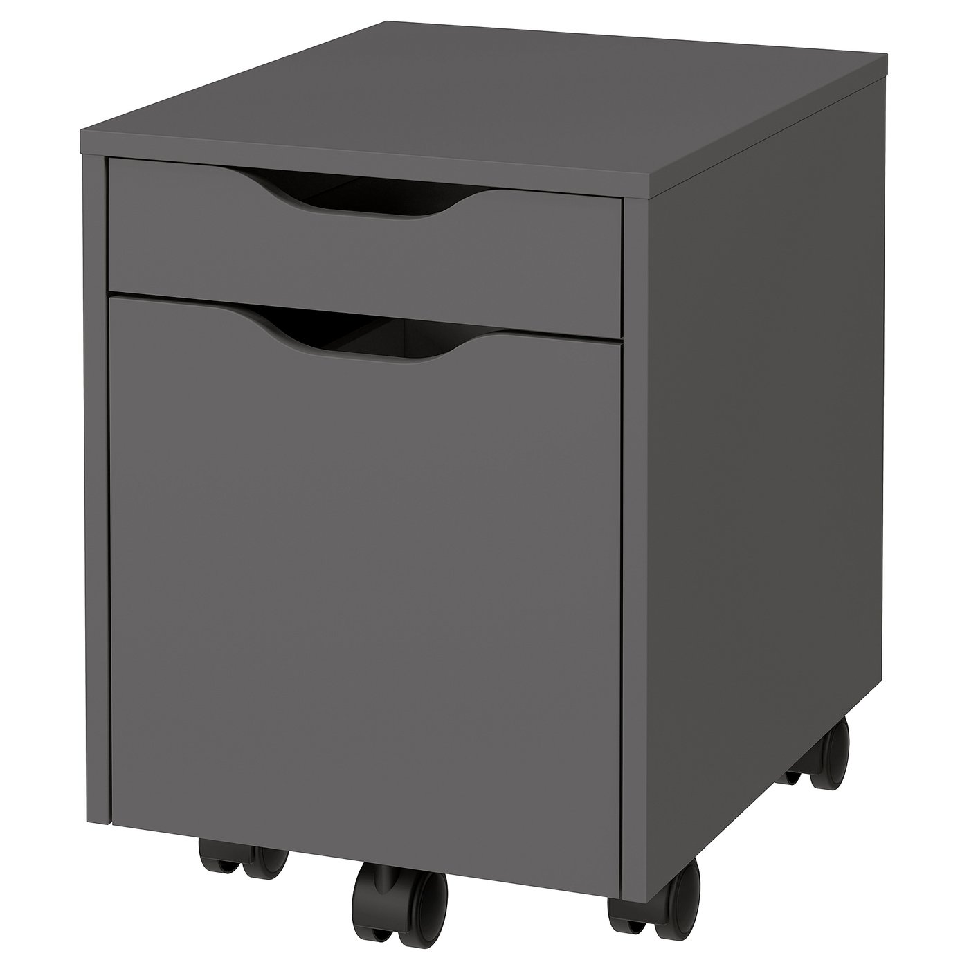 ALEX drawer unit on casters, dark gray/black, 141/8x195/8" - IKEA
