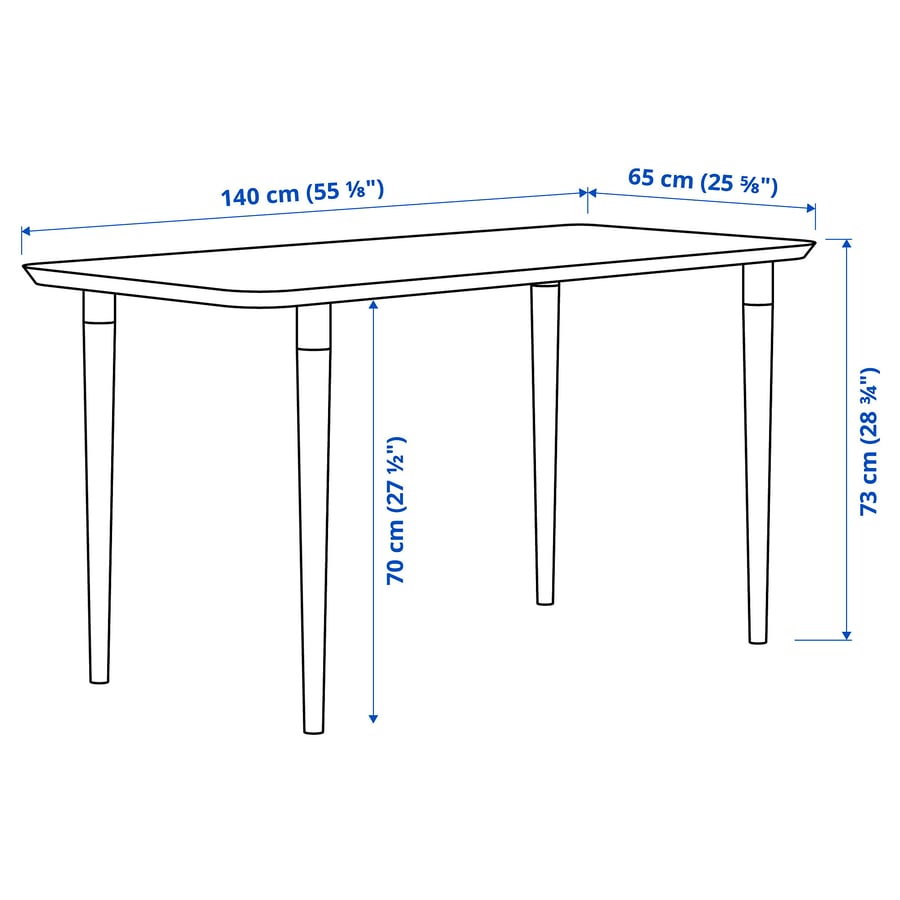 ANFALLARE / HILVER desk, bamboo, 551/8x255/8" - IKEA