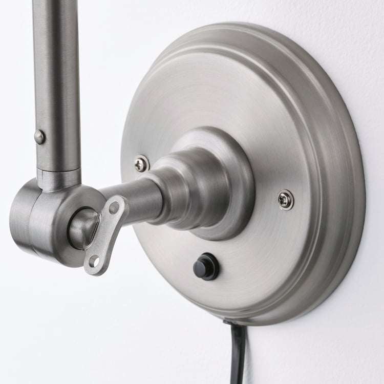 ANKARSPEL wall lamp, pewter effect - IKEA