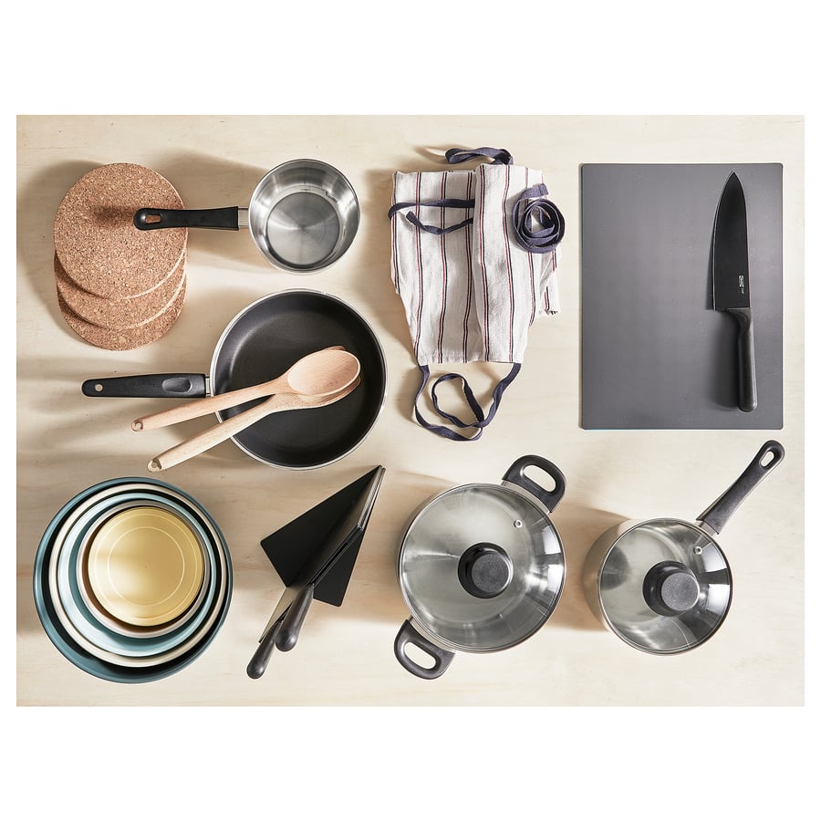 ANNONS 5-piece cookware set, glass/stainless steel - IKEA