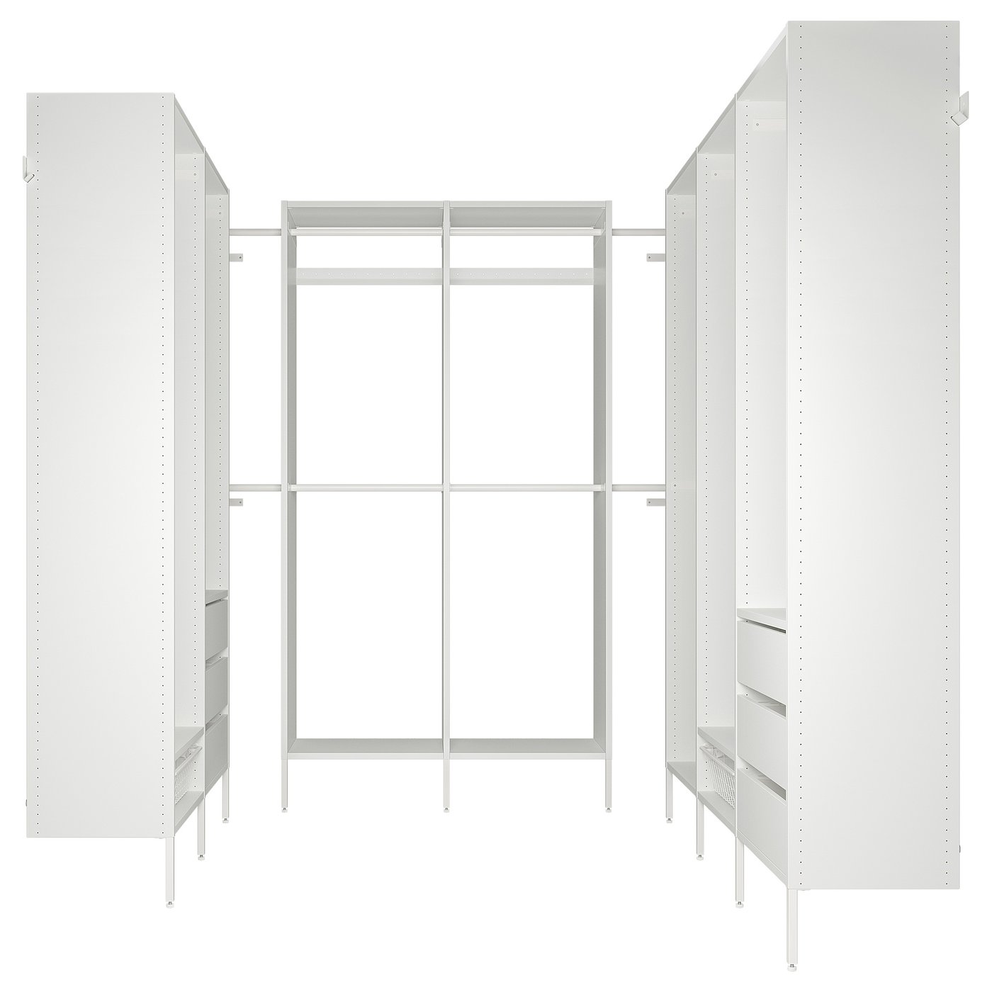 AURDAL wardrobe combination, white, 707/8-1181/8x153/4x87" - IKEA