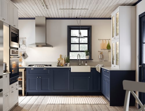 AXSTAD door, matte blue, 18x30" - IKEA