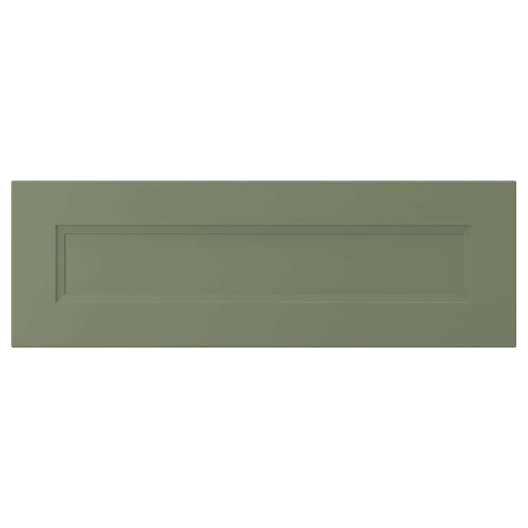 AXSTAD drawer front, gray-green, 30x10" - IKEA
