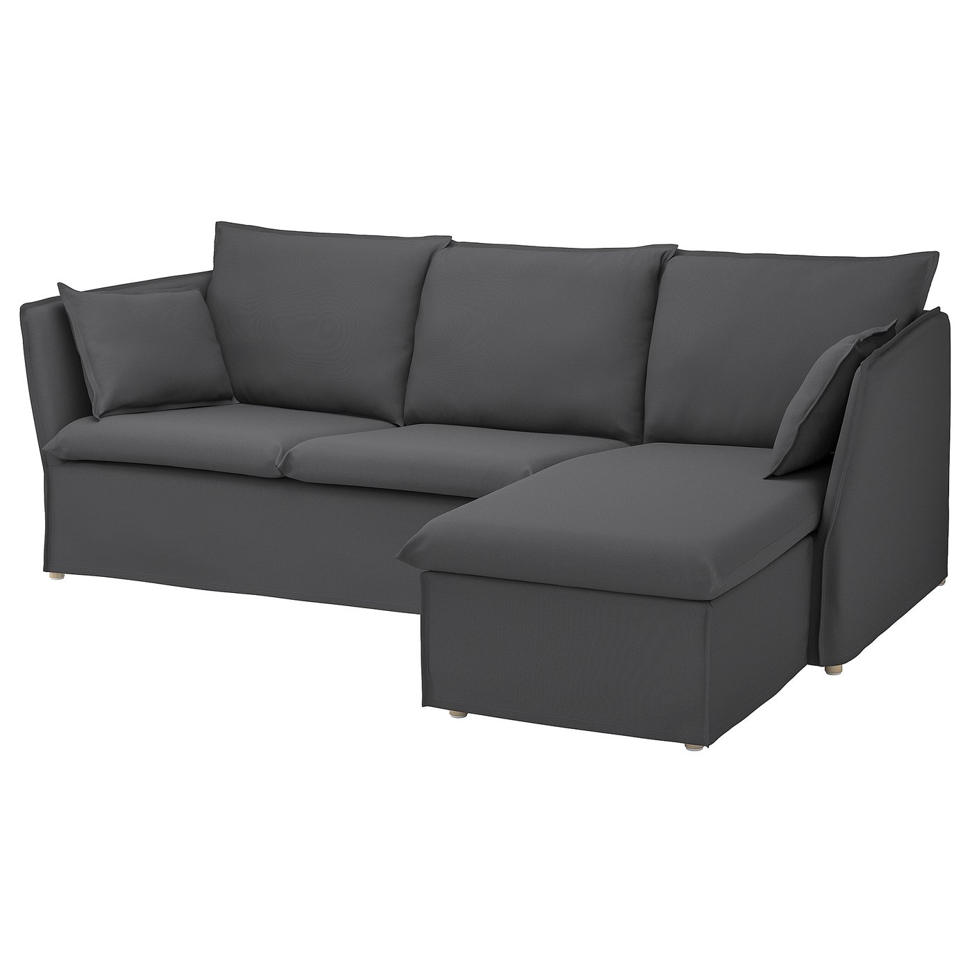 BACKSALEN sofa with chaise Hallarp gray IKEA