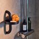 BÄSINGEN shower shelf, anthracite, 6 ¼x11 ½" - IKEA