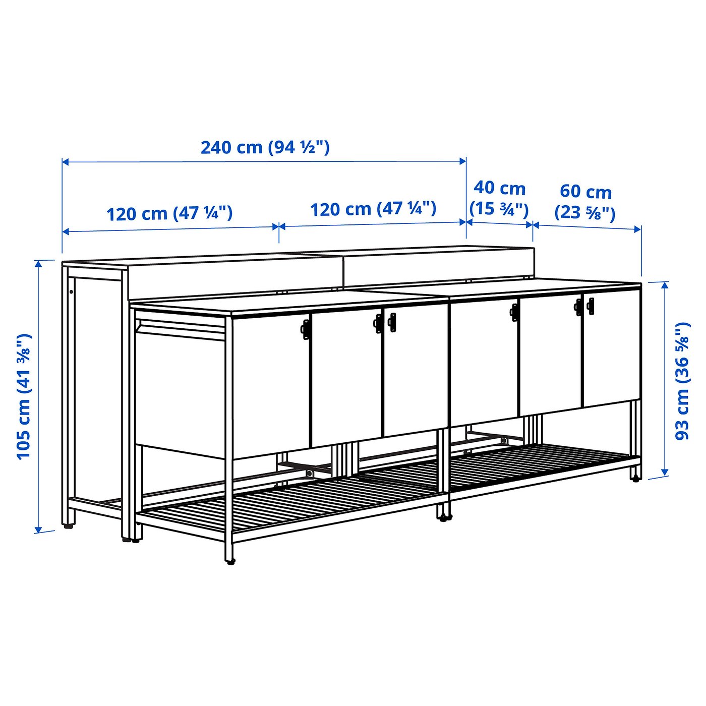 Outdoor Kitchen Bar Dimensions