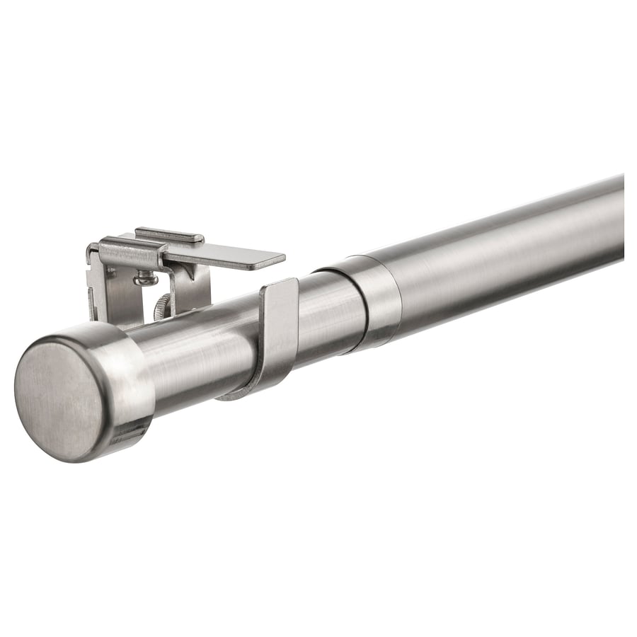 BEKRÄFTA curtain rod set, nickel plated, 47 ¼-82 ¾11/8" - IKEA