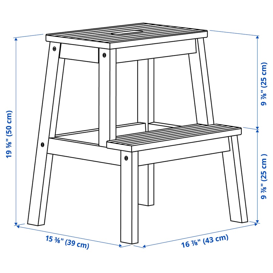 BEKVÄM step stool, rubberwood, 195/8" - IKEA