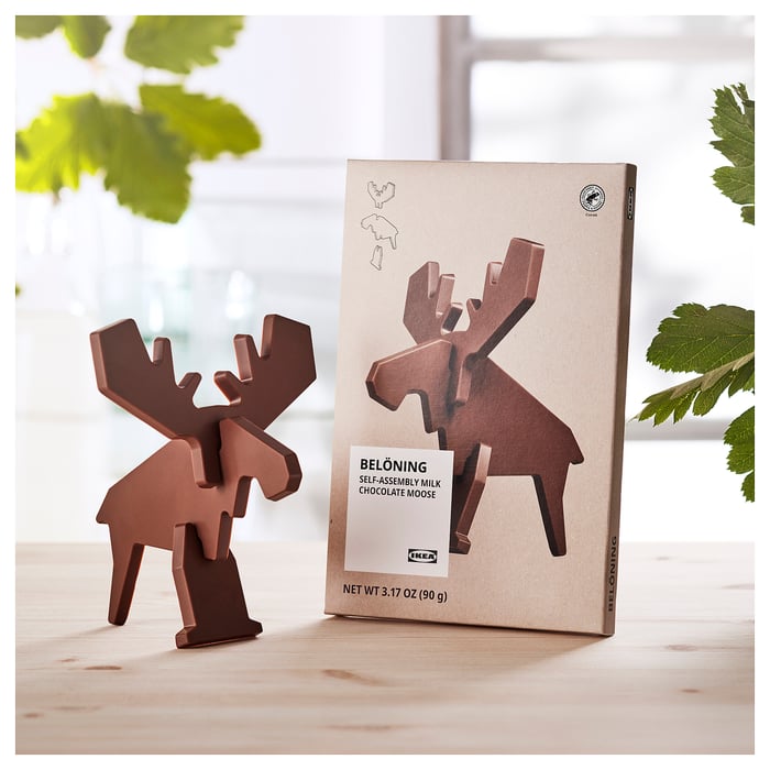 BELÖNING milk chocolate moose, self-assembly Rainforest Alliance ...