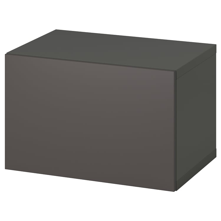BESTÅ shelf unit with door, dark gray/Lappviken dark gray, 235/8x161 ...