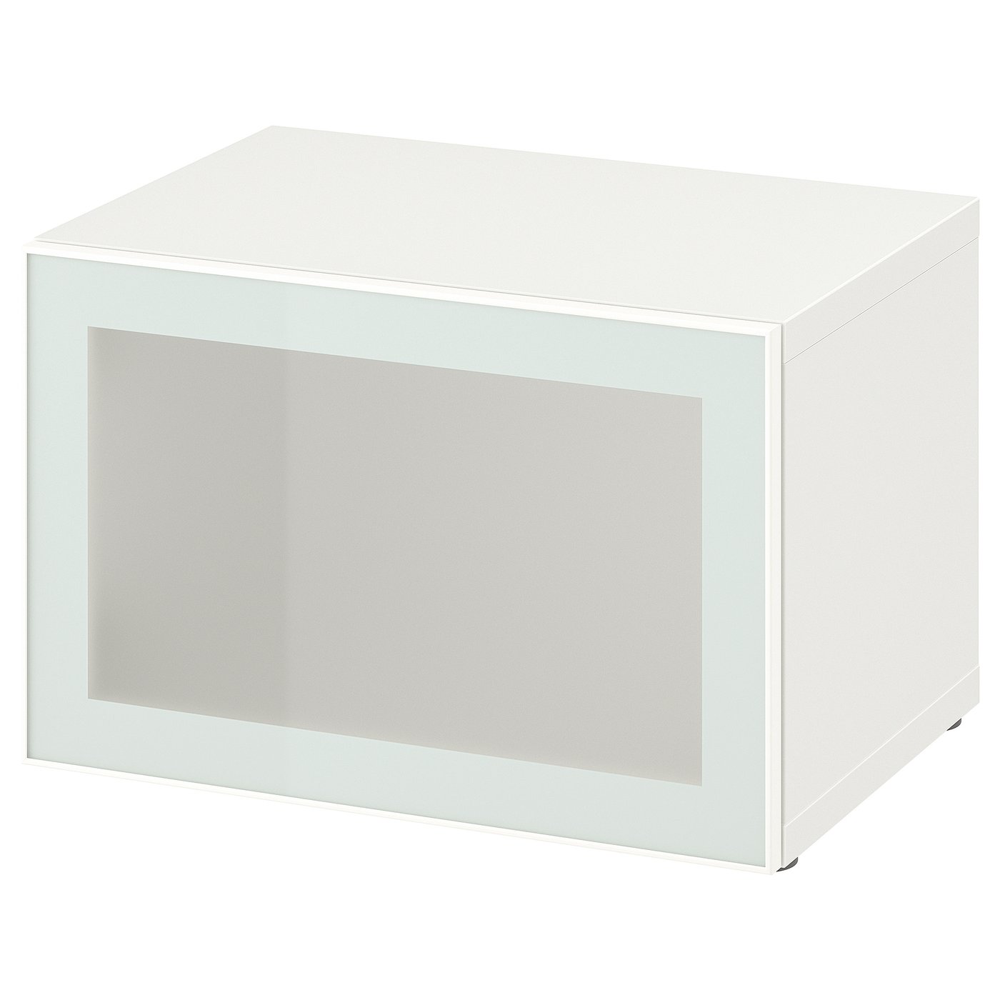BESTÅ shelf unit with glass door, white Glassvik/white/light green ...