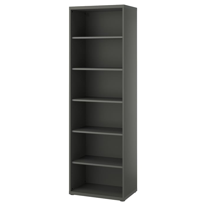 BESTÅ shelving unit, with 5 shelves/dark gray, 235/8x153/4x76" - IKEA