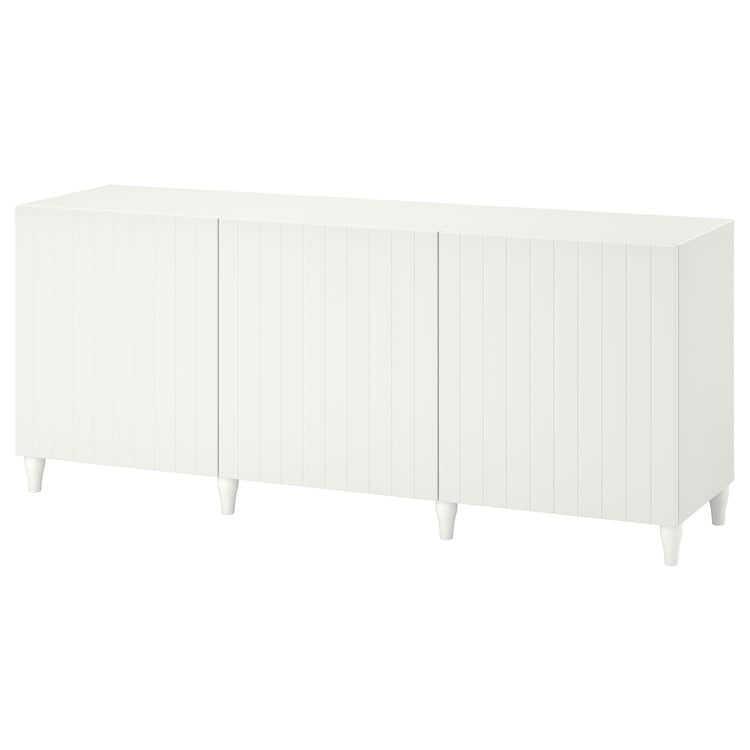 BESTÅ storage combination with doors, white/Sutterviken/Kabbarp white ...