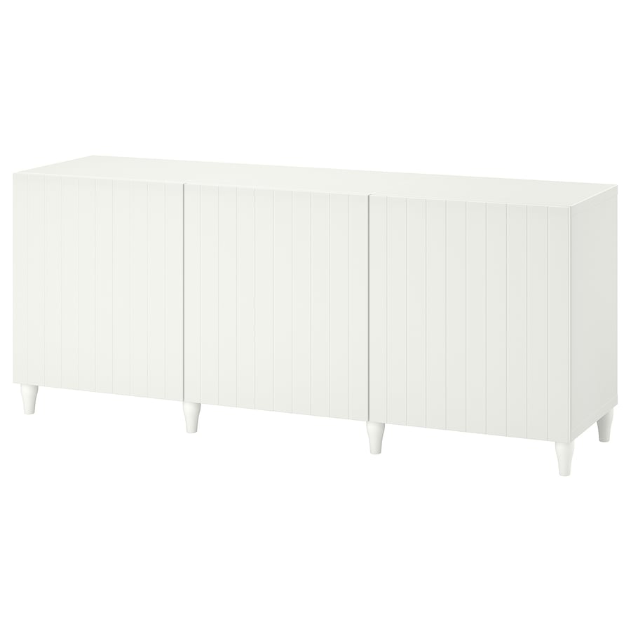 BESTÅ storage combination with doors, white/Sutterviken/Kabbarp white ...