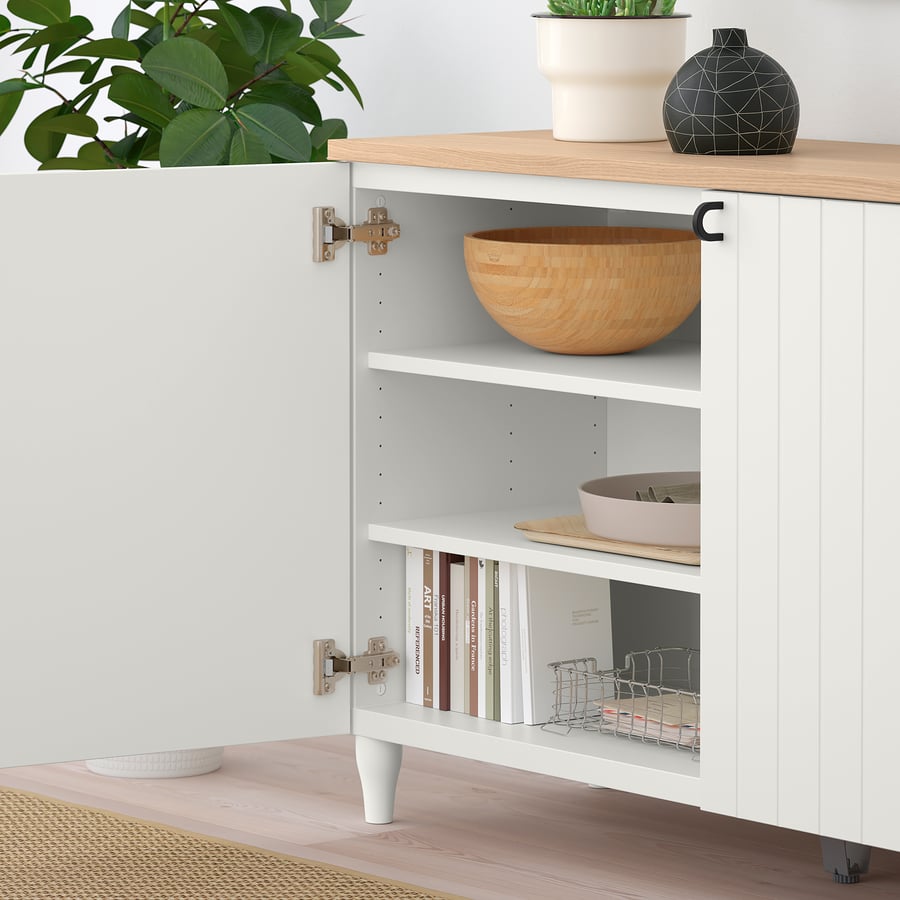 BESTÅ storage combination with doors, white/Sutterviken/Kabbarp white ...