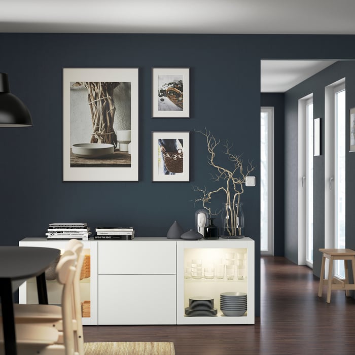 BESTÅ storage combination with drawers, white Lappviken/Sindvik white ...