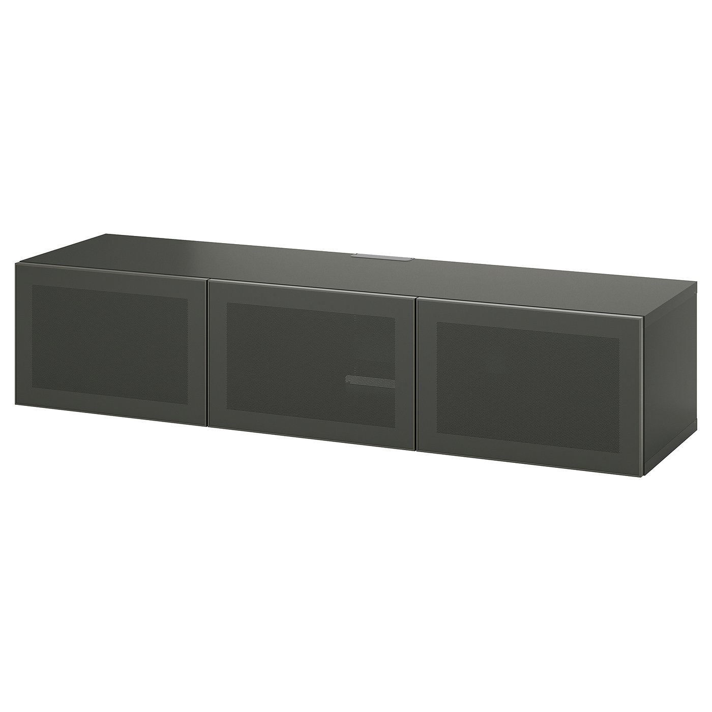 BESTA TV bench with doors dark gray Mortviken dark gray 70 7 8x16 1 2x15