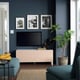 BESTÅ TV bench with doors, white Björköviken/Stubbarp/birch veneer, 471 ...