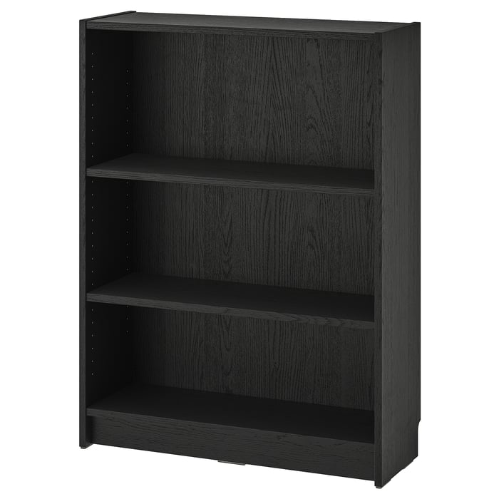 BILLY bookcase, black oak effect, 311/2x11x413/4" - IKEA