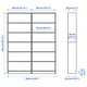 BILLY bookcase combination, dark brown oak effect, 63x11x791/2" - IKEA