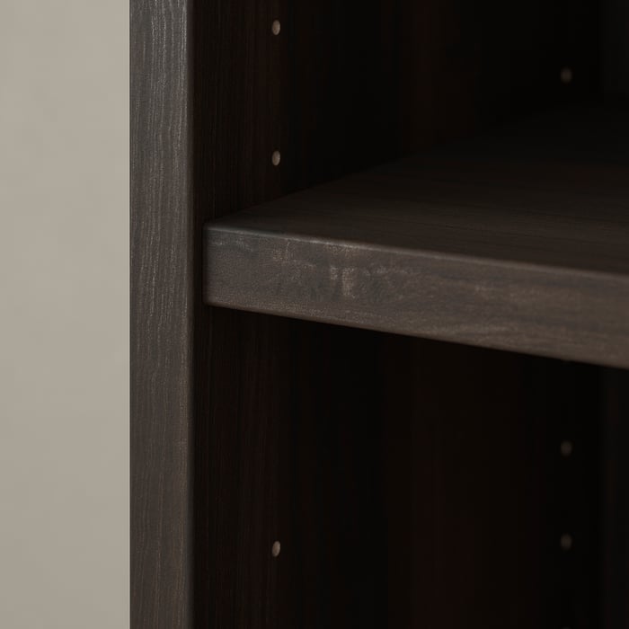 BILLY bookcase combination, dark brown oak effect, 63x11x791/2" - IKEA