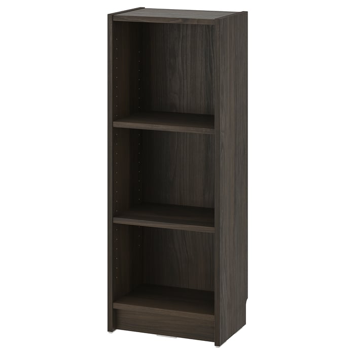 BILLY bookcase, dark-brown oak effect, 153/4x11x413/4" - IKEA